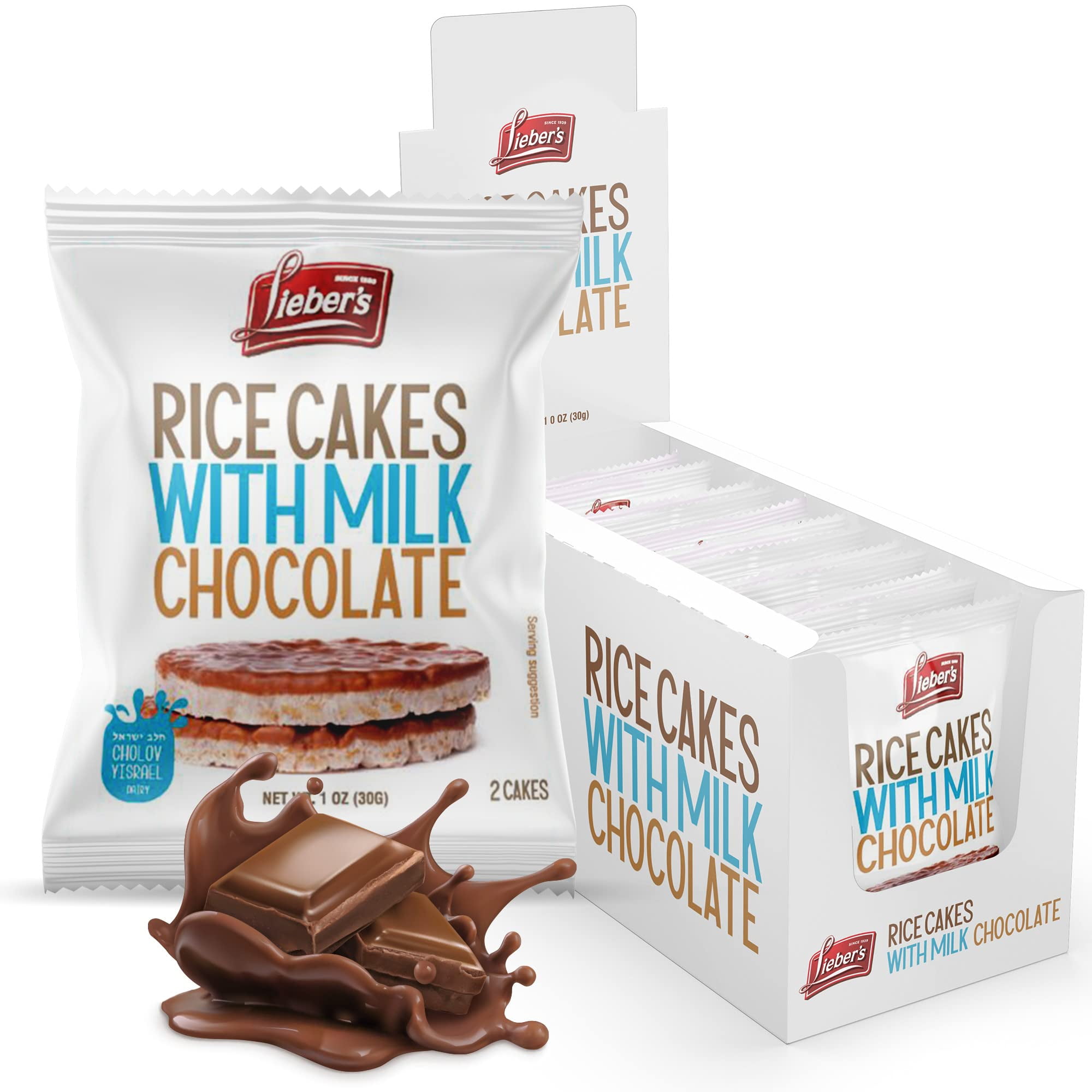 Lieber's Milk Chocolate Rice AKF18 Cakes, Snack Pack, Gift Pack, Kosher ...