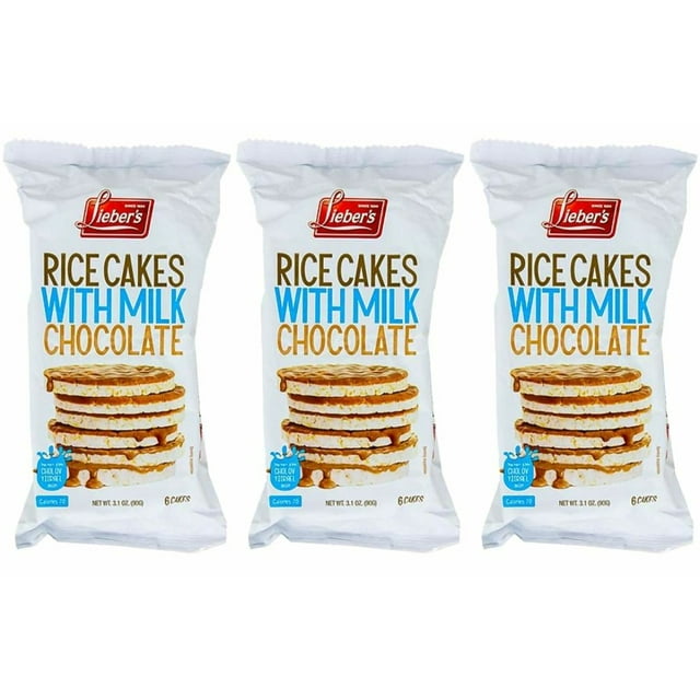 Lieber's Kosher Certified Milk Chocolate Coated Rice Cakes (3-Pack ...