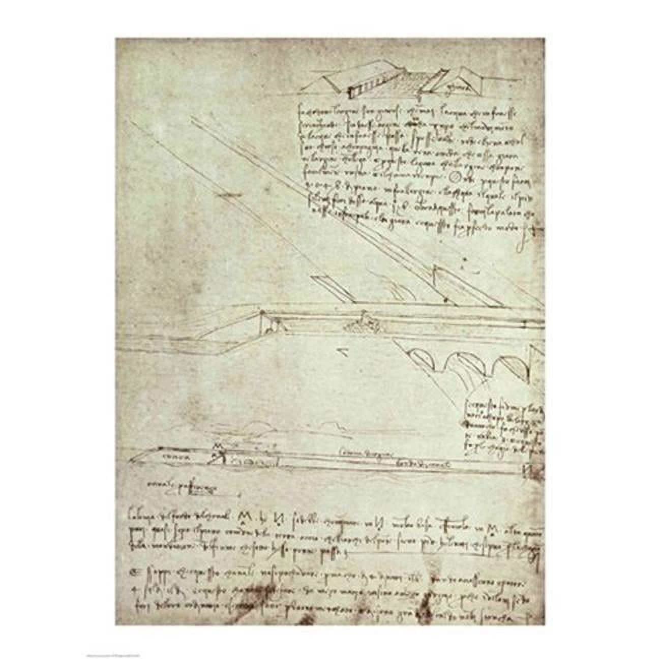 Liebermans Design for a Bridge - Poster by Leonardo Da Vinci 18x24 ...