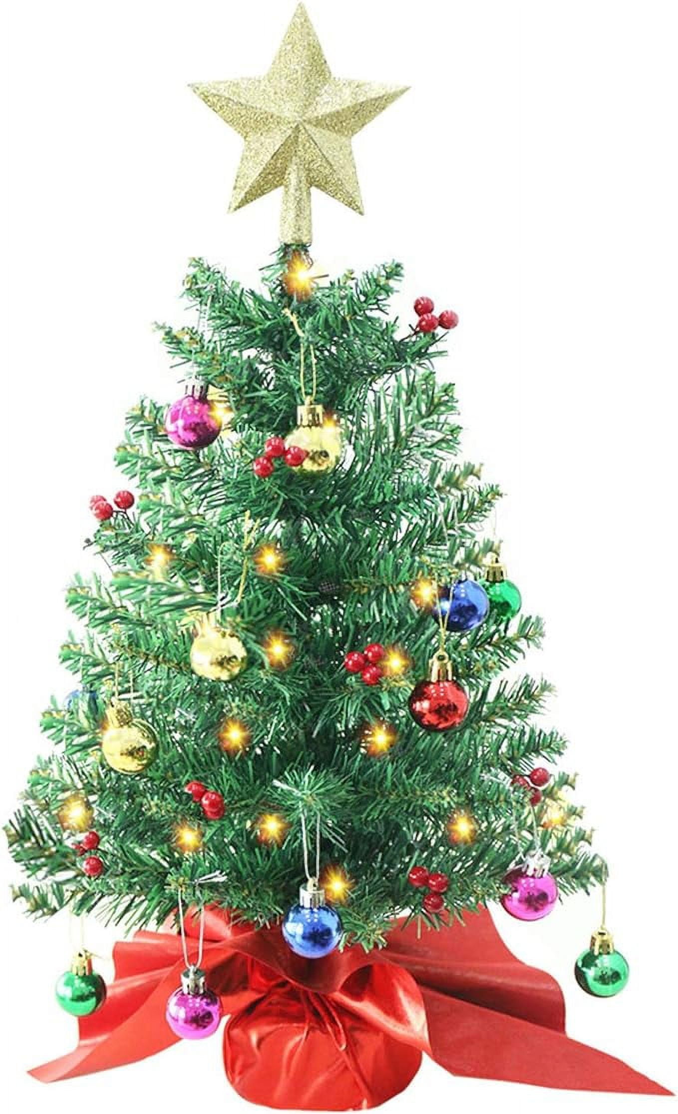 Liecho 24 Inch Tabletop Christmas Tree, Artificial Mini Xmas Pine Tree ...