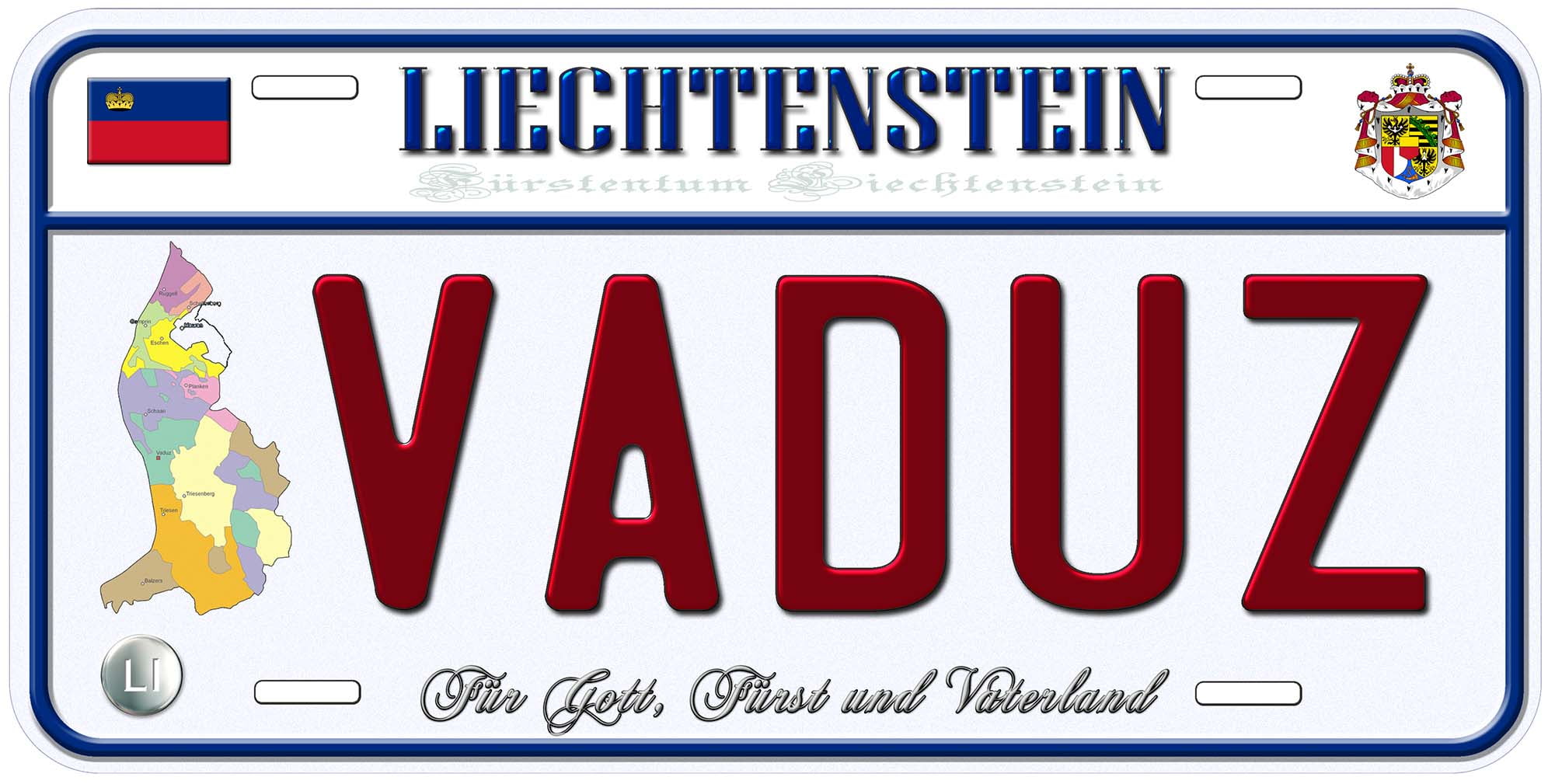 Liechtenstein Vaduz Custom Novelty Car License Plate - Walmart.com