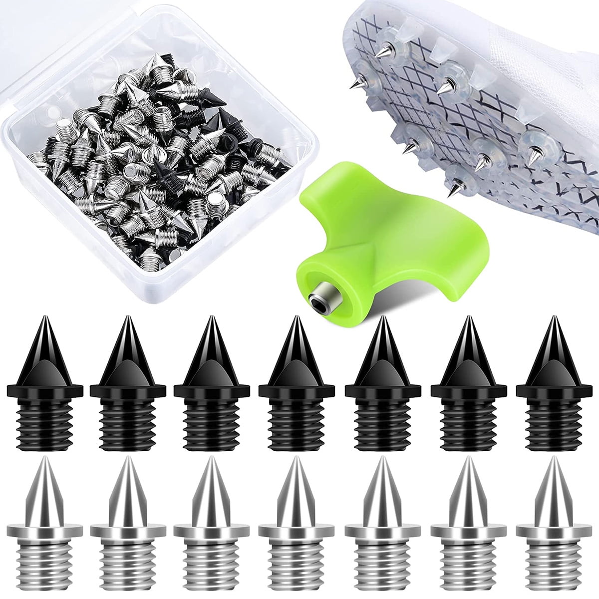 Lieonvis 100Pcs Track Spikes Steel Wear Resistant Shoe Spikes ...