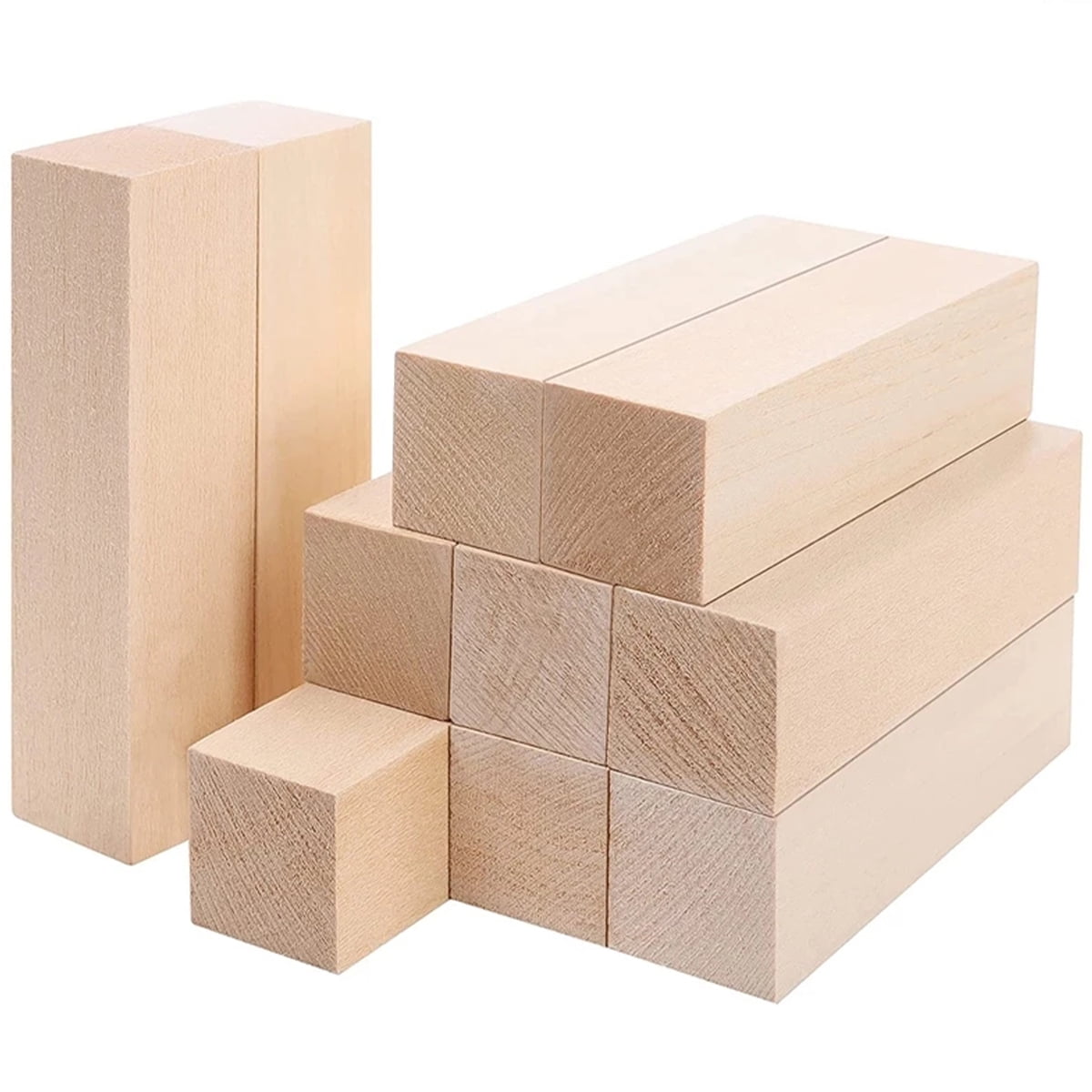 Lieonvis 10Pcs Basswood Carving Blocks,Whittling Blocks Basswood for ...