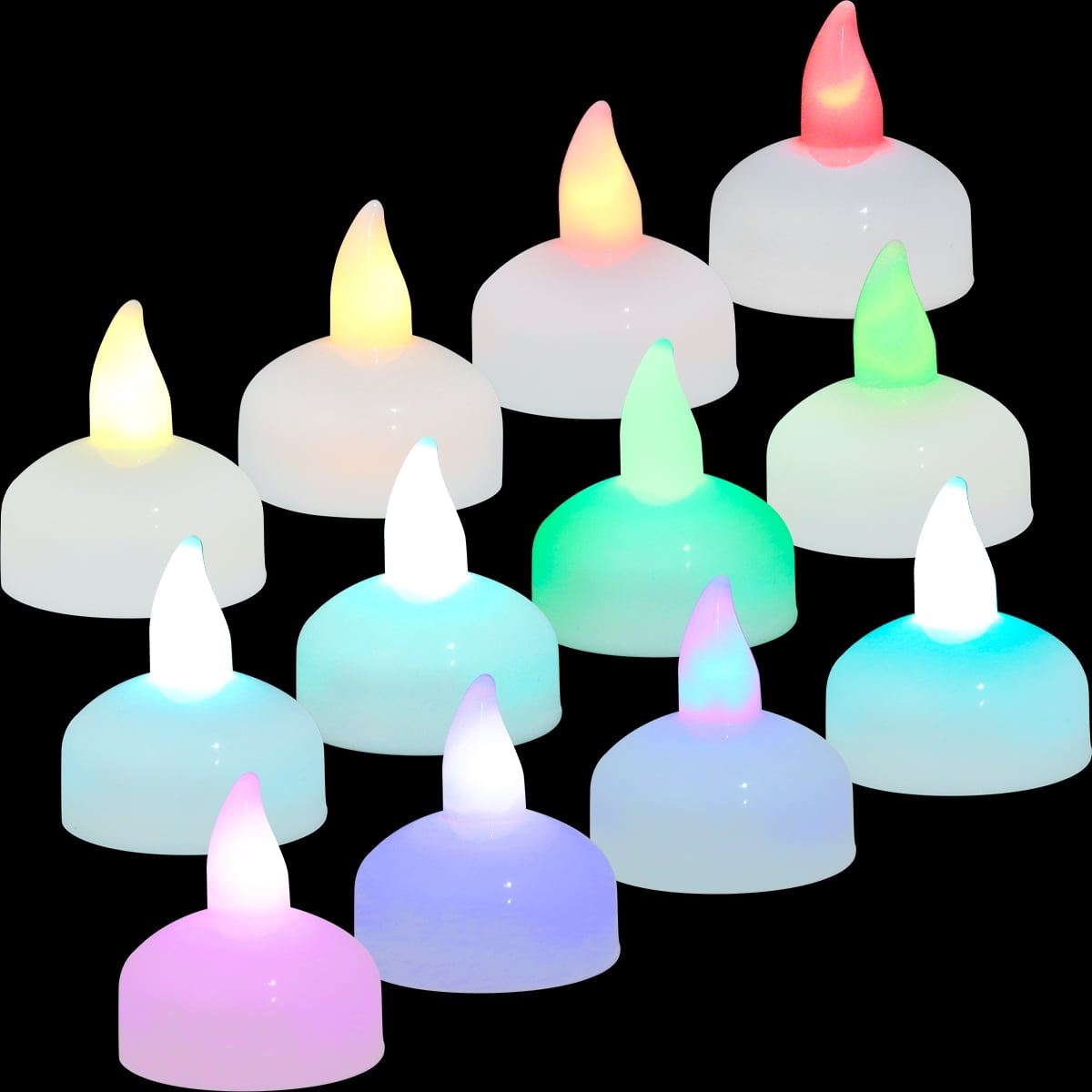 Lieonvis 12 PCS Flameless Waterproof Floating LED Candles, Battery ...