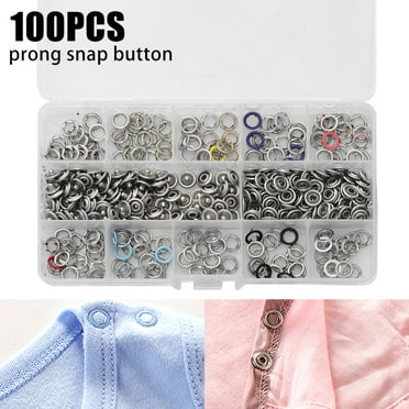 TSV Snap Fasteners Tool Kit, 100Pcs DIY Metal Snaps Buttons with ...