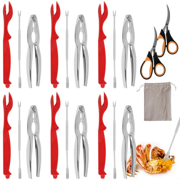 Crab Crackers and Tools, 27-piece Seafood Tools Set, Includes 8 Crab ...