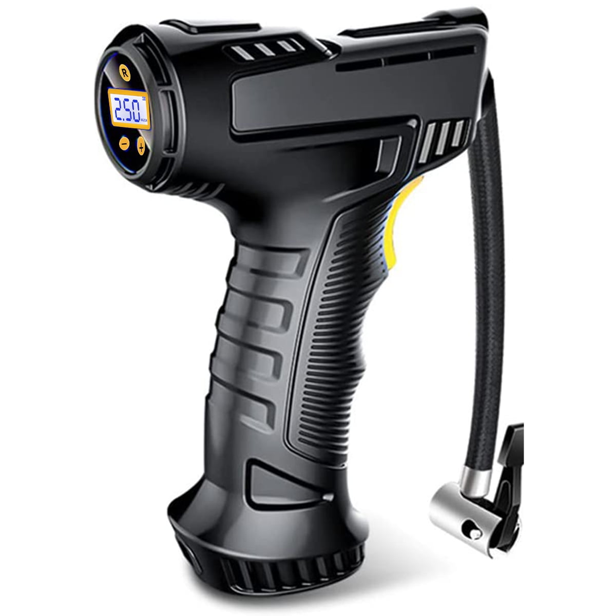 Lieonvis 12V 120W Cordless Tyre Inflator, USB Rechargeable, LED Light ...