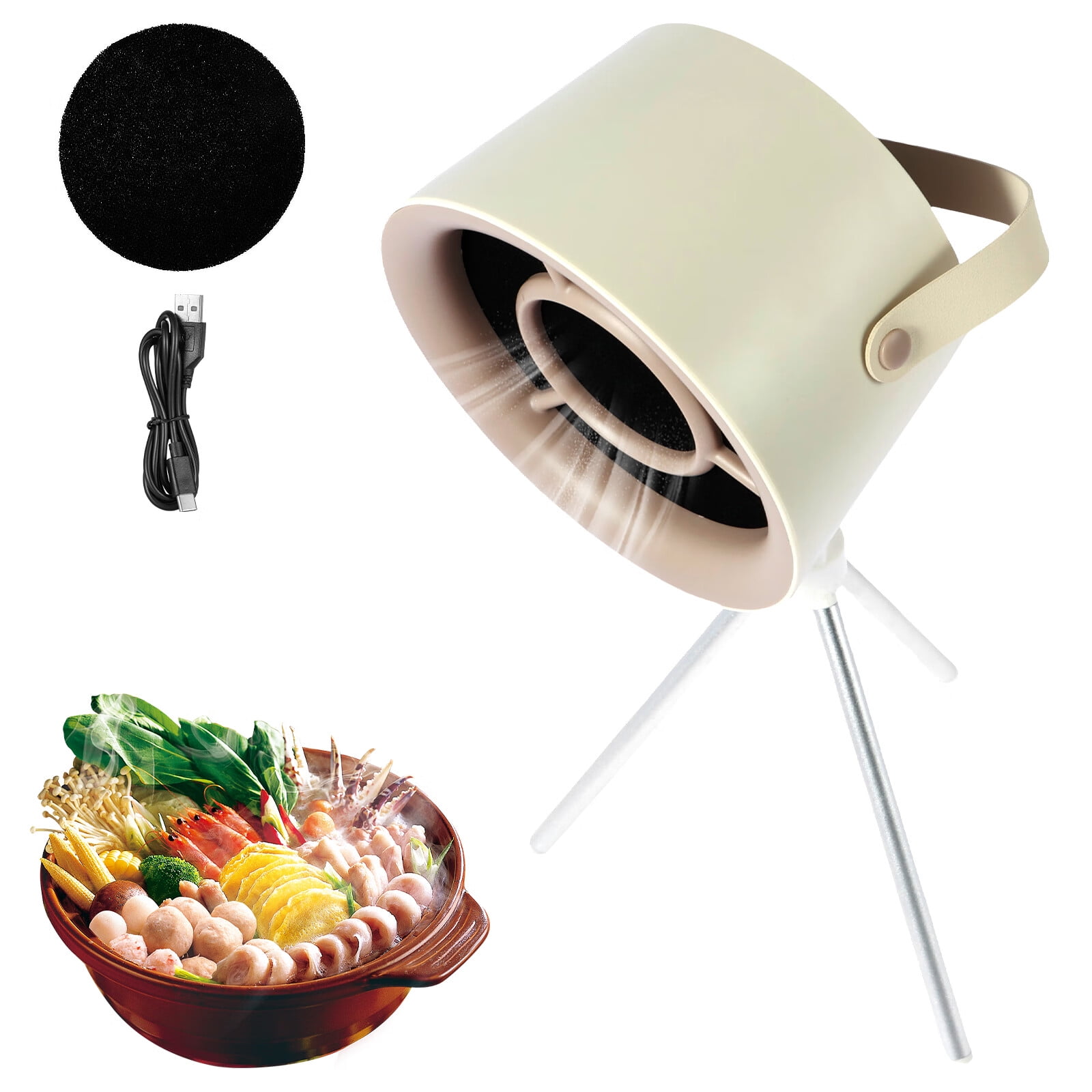 Desktop Range Hoods,Portable Range Hood with 3 wind speeds,Portable ...