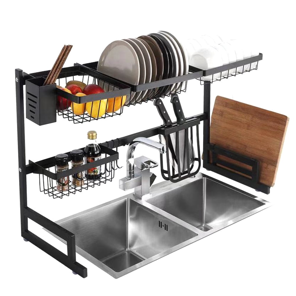 Lieonvis Dish Plate Utensil Drainer Kitchen Draining Holder Rack ...