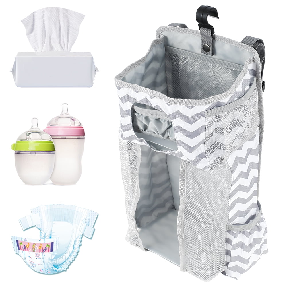 Lieonvis Hanging Baby Diaper Caddy Organizer,Diaper Stacker,Baby Crib ...