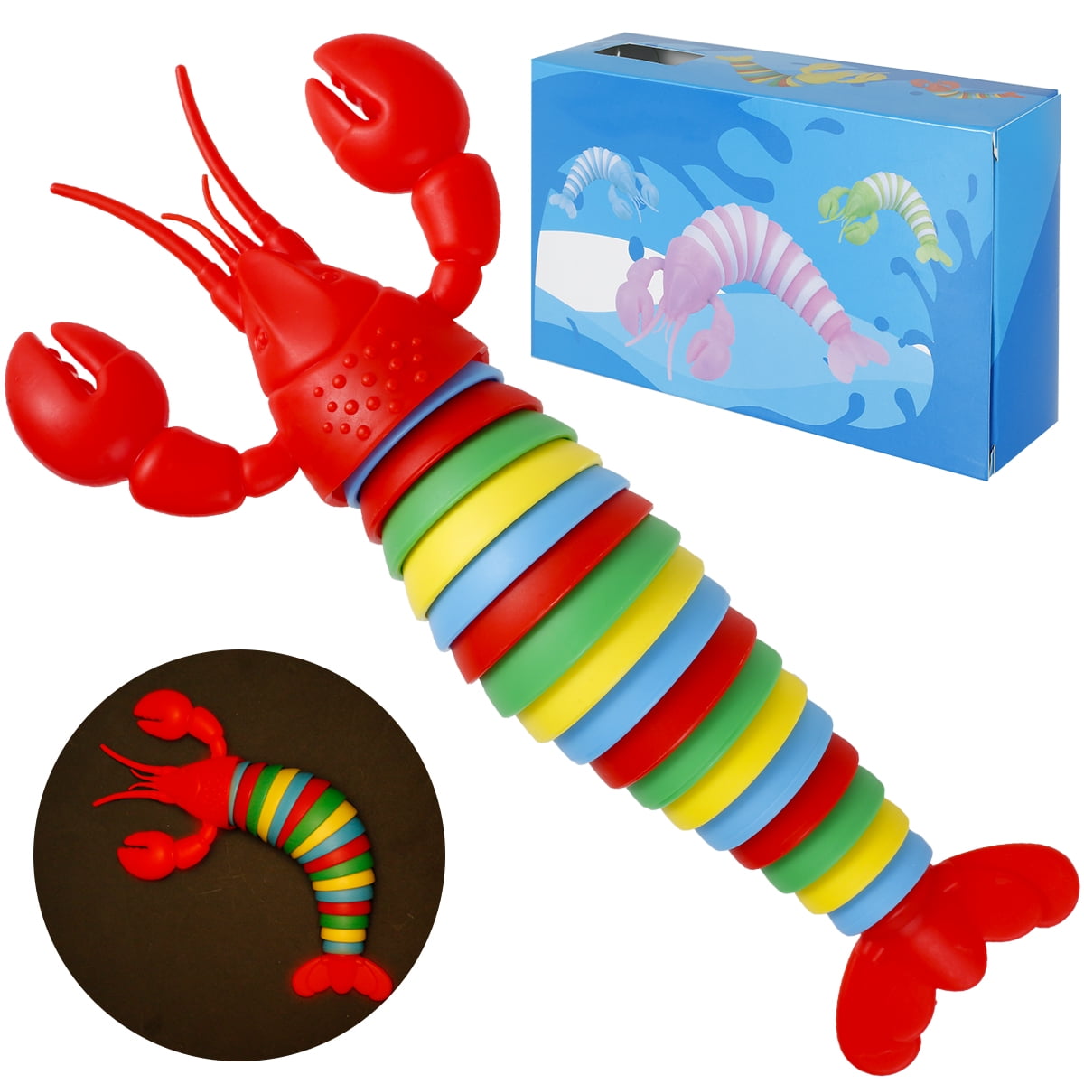 Lieonvis Lobster Fidget Toy 3D Printed Articulated Sensory Lobster ...