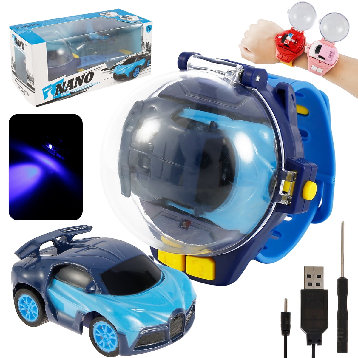 Lieonvis New Mini Remote Control Watch Car Toys,2.4 GHz Cute Wrist ...