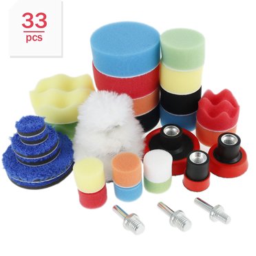 3" Buffing Pad Kit, 4 Buff Polishing Pads, Polisher Backing Plate ...