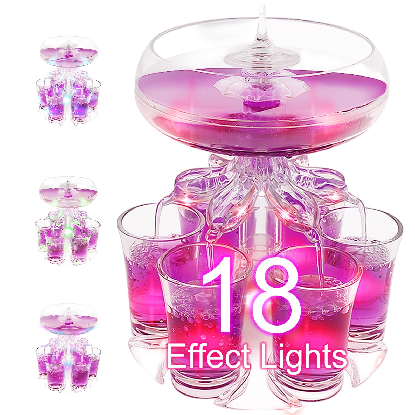 Lieonvis Shot Dispenser Party Drink Dispenser with 6 Shot Glasses Set ...