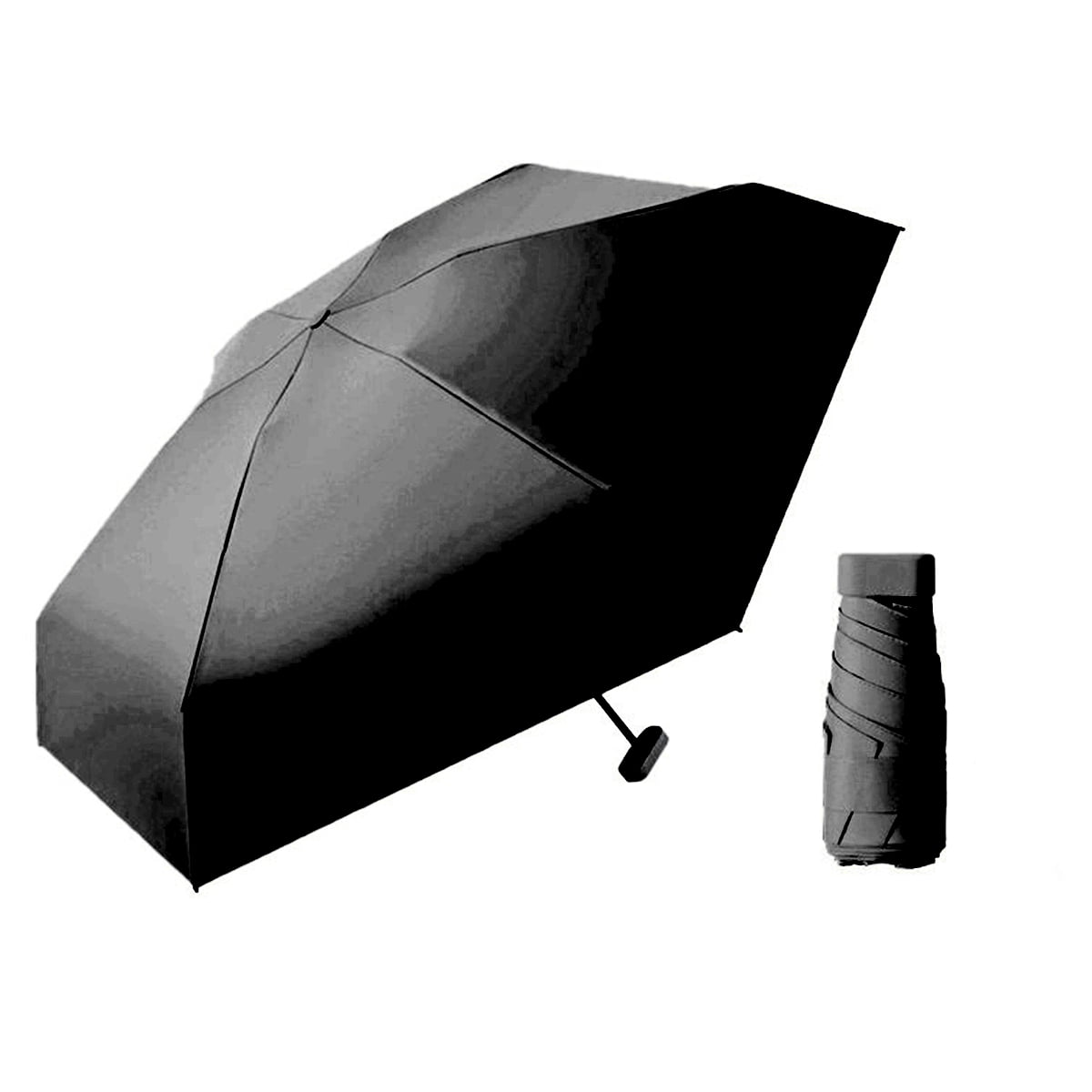 Lieonvis Small Mini Umbrella with Case Light Compact Design Folding ...