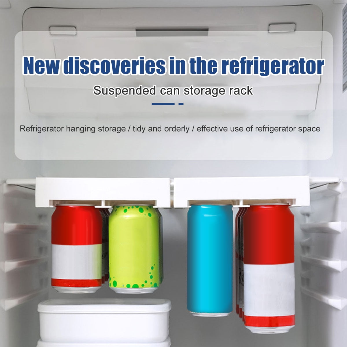 Lieonvis Soda Can Organizer for Refrigerator,Hanging Can Drink Holder ...