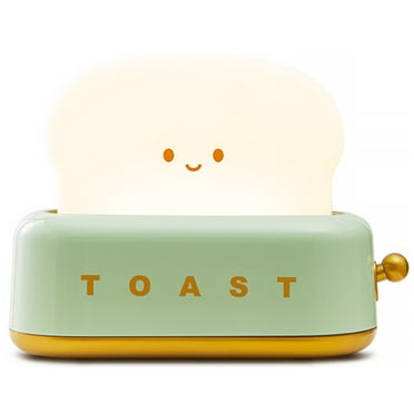 Lieonvis Cute Desk Decor Toaster Lamp,Rechargeable Small Lamp with ...