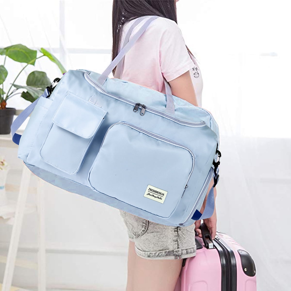 Lieonvis Travel Duffel Bag 19x10x11“ Large Capacity Carry On Hand ...