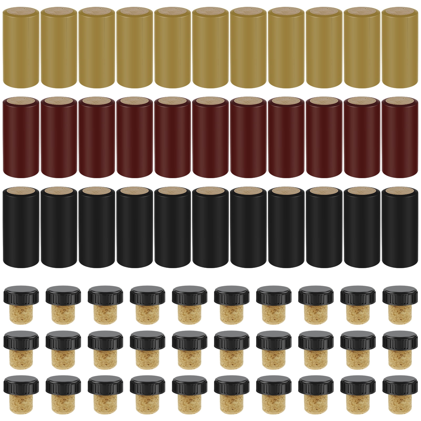Lieonvis Wine Sealer for Wine Bottles - 60 pcs Wine Bottle Resealer Kit ...