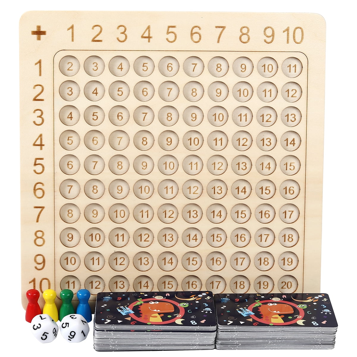 Lieonvis Wooden Math Addition Board,Montessori Additio Board Game ...
