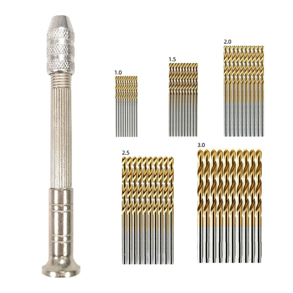 Lierteer 0.3-3.2mm Mini Micro Hand Drill Woodworking Drilling Tools For ...
