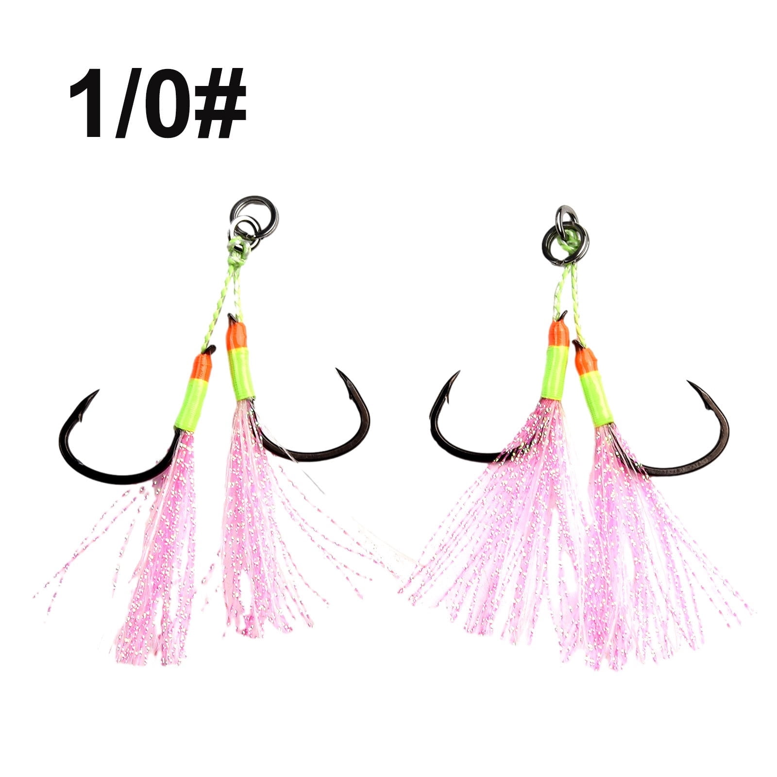 Lierteer 1/0 2/0 3/0 Steel wire iron hook Spanish mackerel iron hook ...