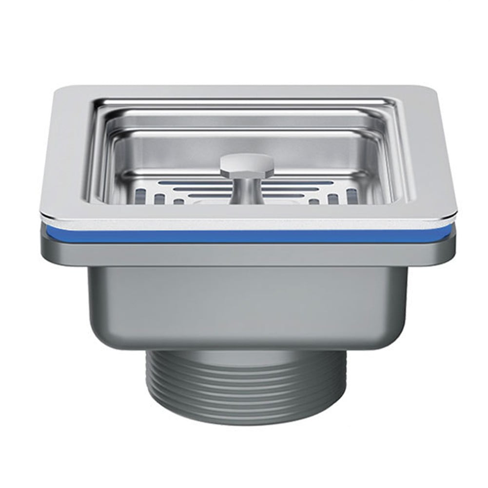 Lierteer 110mm Kitchen Sink Square Drain Stainless Steel Filter Drainer ...