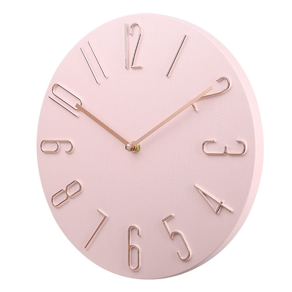 Lierteer 12In Minimalist Analog Quartz Wall Clock Large Number Wall ...