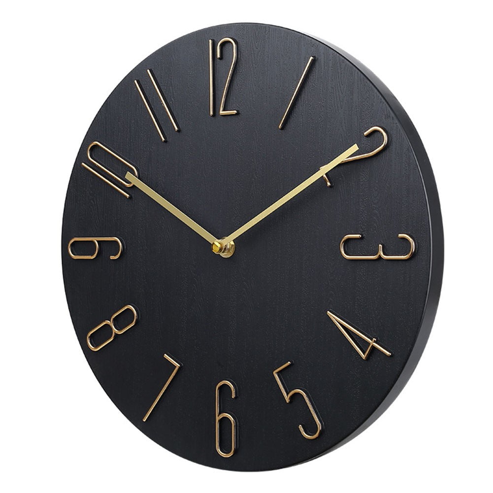 Lierteer 12In Minimalist Analog Quartz Wall Clock Large Number Wall ...