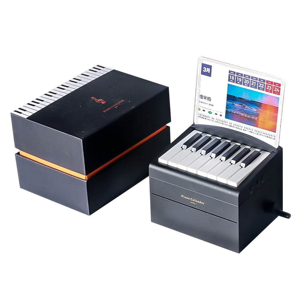 Lierteer 2025 Mini Piano Desk Calendar with Playable Keys and 52 Music ...