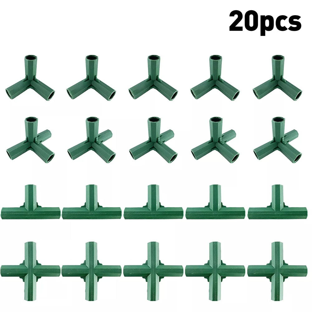 Lierteer 20Pcs 16mm Frame Connectors Joints Building Fittings Green ...