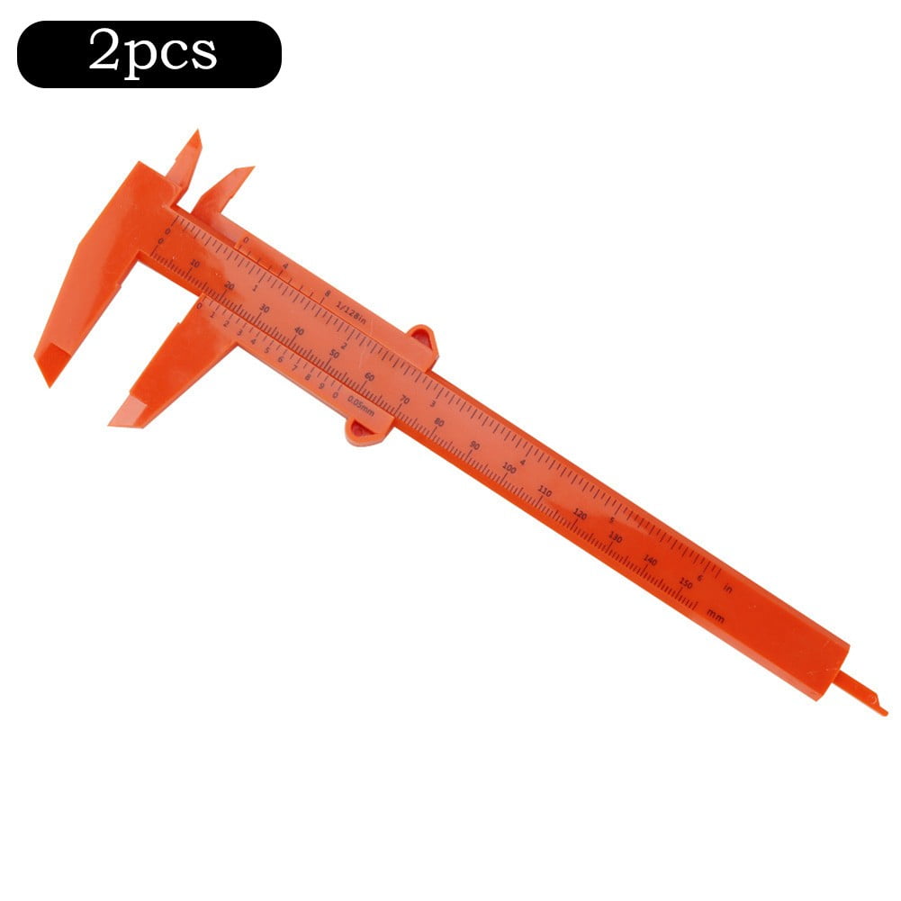 Lierteer 2PC 0-150mm Double Rule Scale Plastic Vernier Caliper Student ...