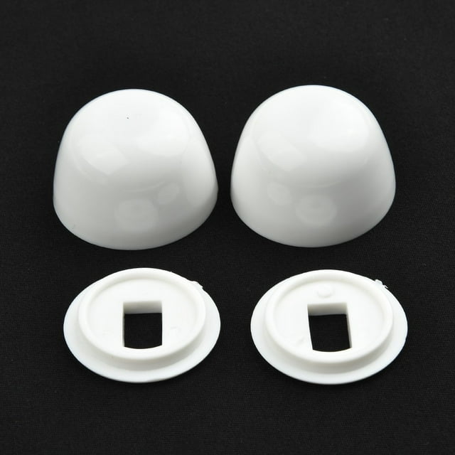 Lierteer 2Pairs Universal Toilet Bolt Caps, Round Plastic Push-On ...