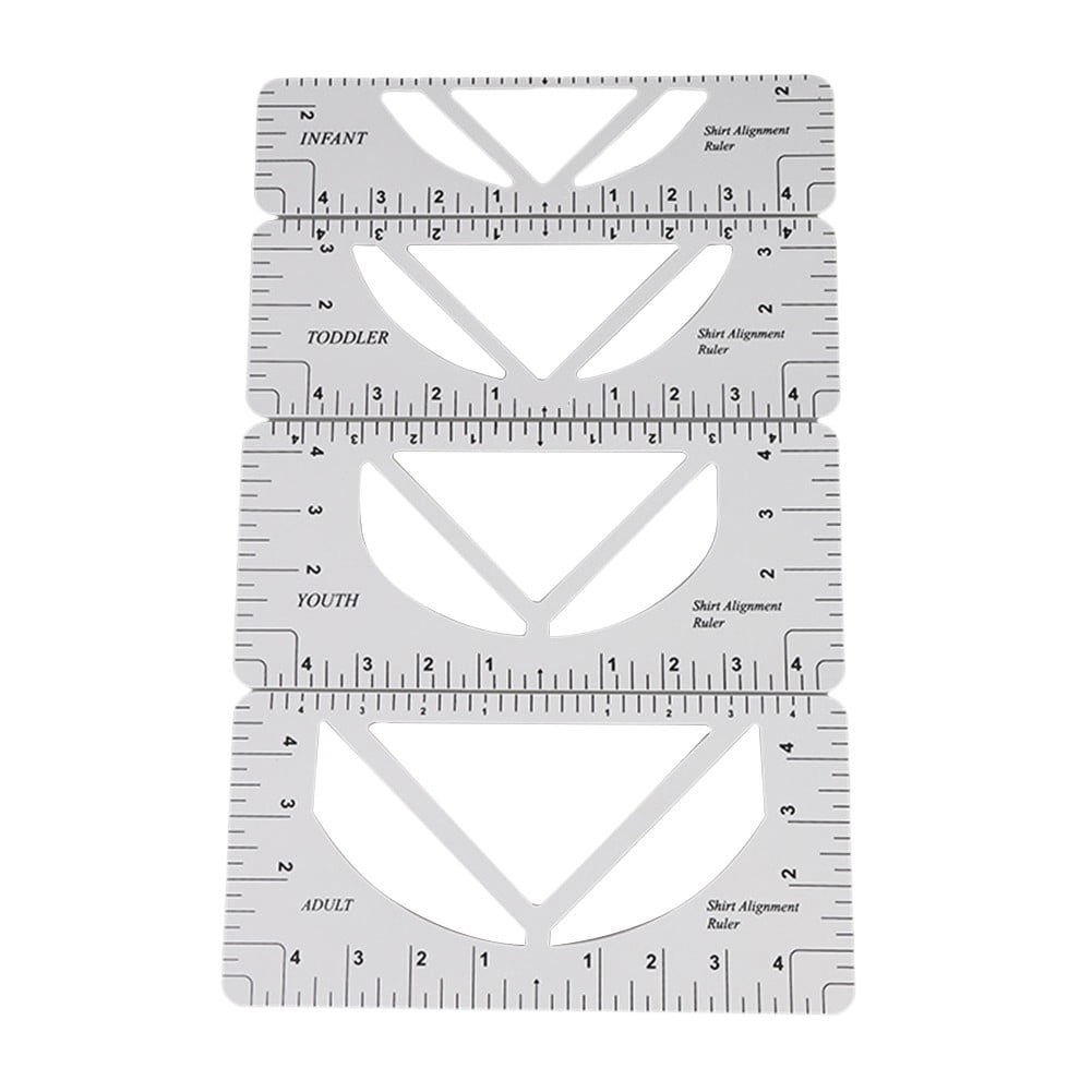 Lierteer 4-in-1 V-shaped Ruler Four-piece Set Multi-Functional T Shirt ...