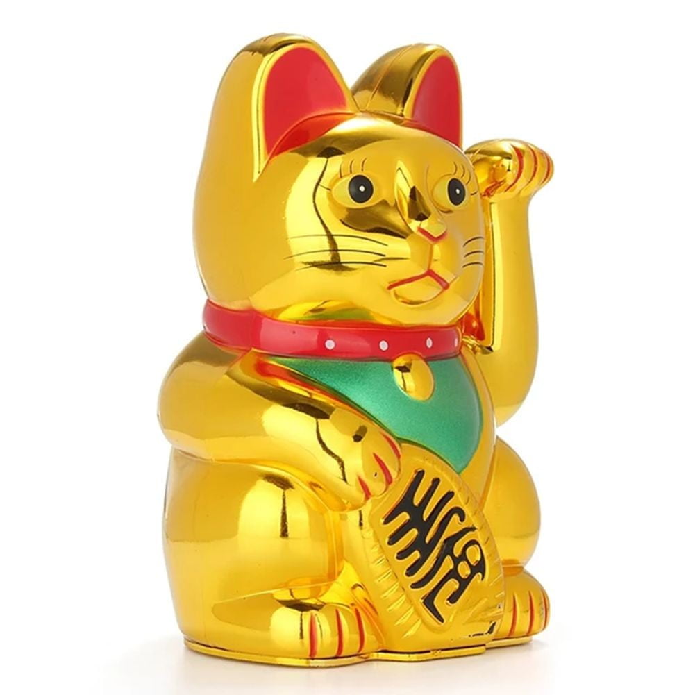 Lierteer 4-inch Nippon Electric Wave Hand Lucky Cat Front Desk New ...
