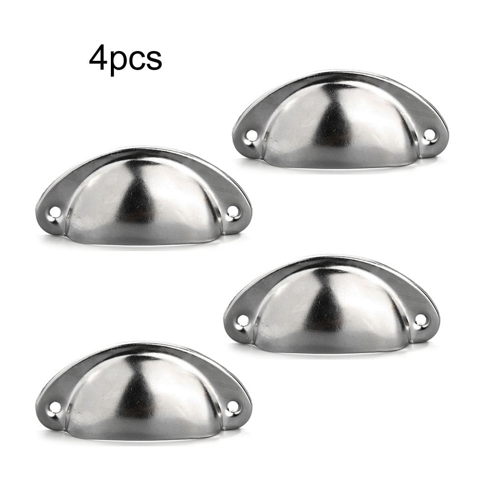 Lierteer 4Pcs Antique Drawer Shell Handle Tin Sheet Retro Semicircle ...