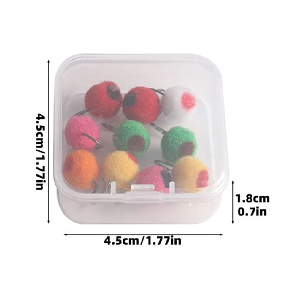 Lierteer 5/6/10pcs Egg Steelhead Fly rass Bead Head Fast Sinking Wet ...