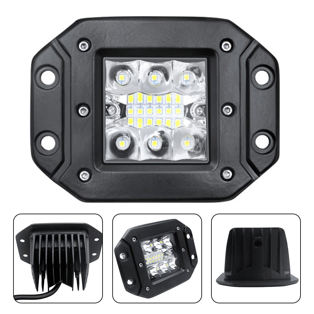 Lierteer 5" Flush Mount Led Work Light Bar Offroad 12V 24V Spot Flood ...
