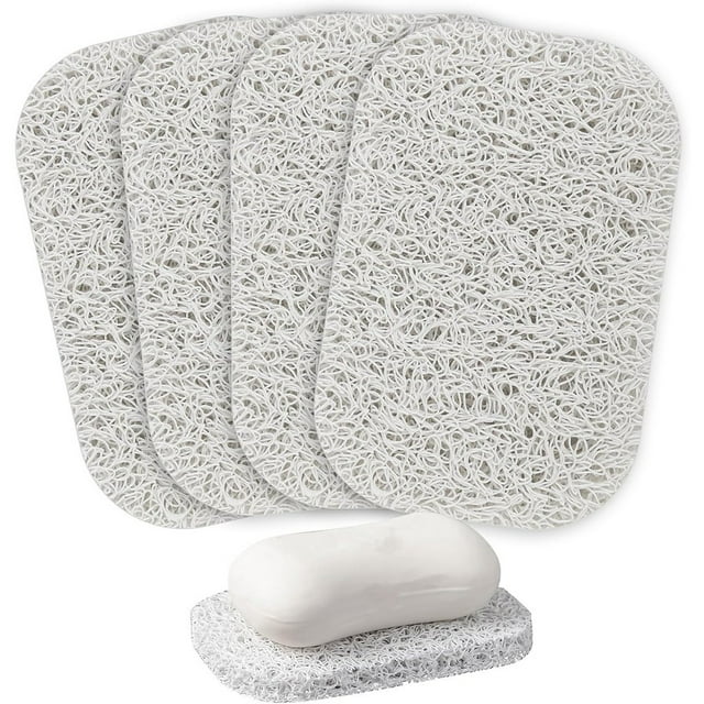 Lierteer 5PCS Shower Soap Bar Saver Lift Holder Dish Sponge Rack Tray ...