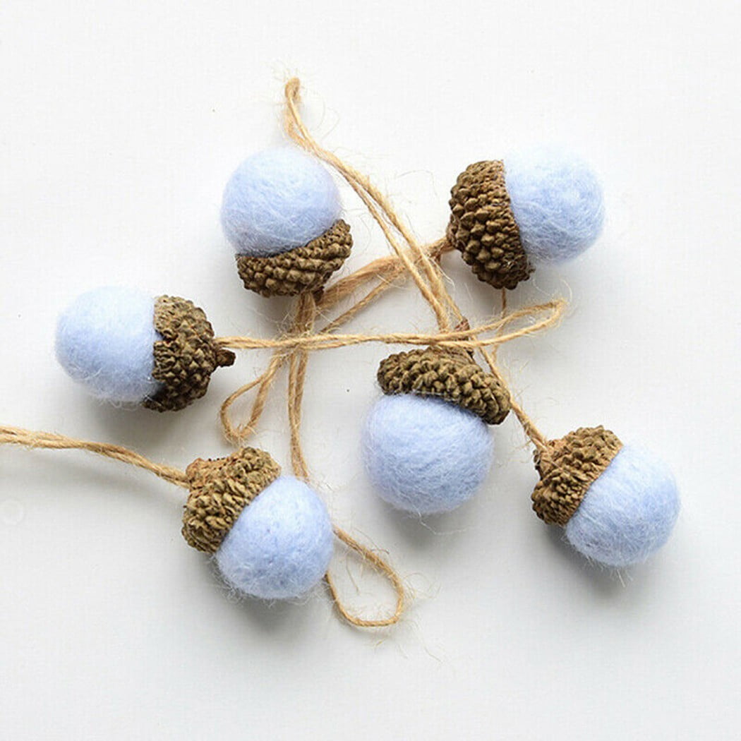 Lierteer 6Pcs Christmas Felt Acorn Xmas Tree Hanging Pendant Ornament ...
