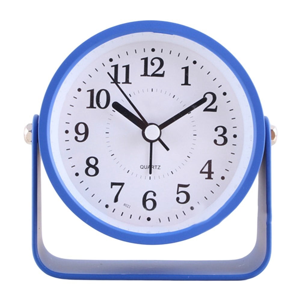 Lierteer 9CM Metal Alarm Clock Silent Desktop Quartz Clock Rotating ...
