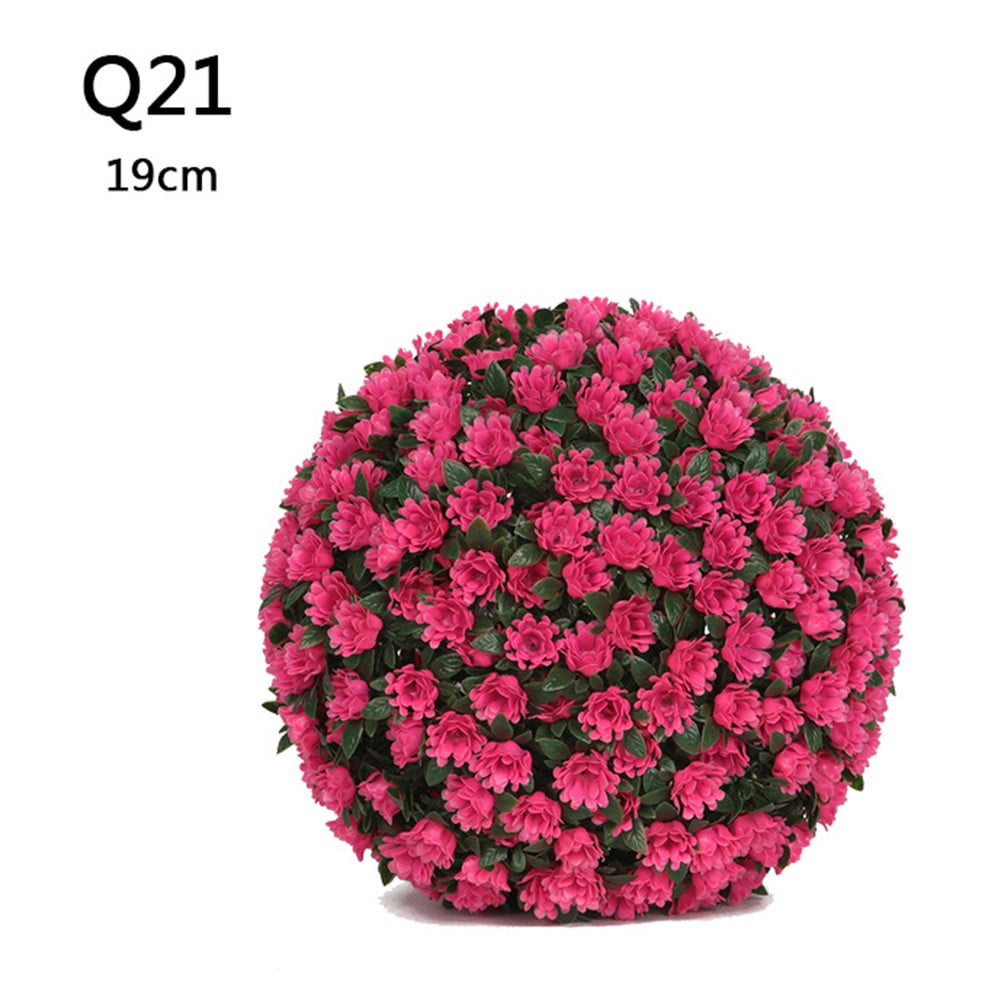 Lierteer Artificial Rose Flower Balls Topiary Hanging Garden Basket ...