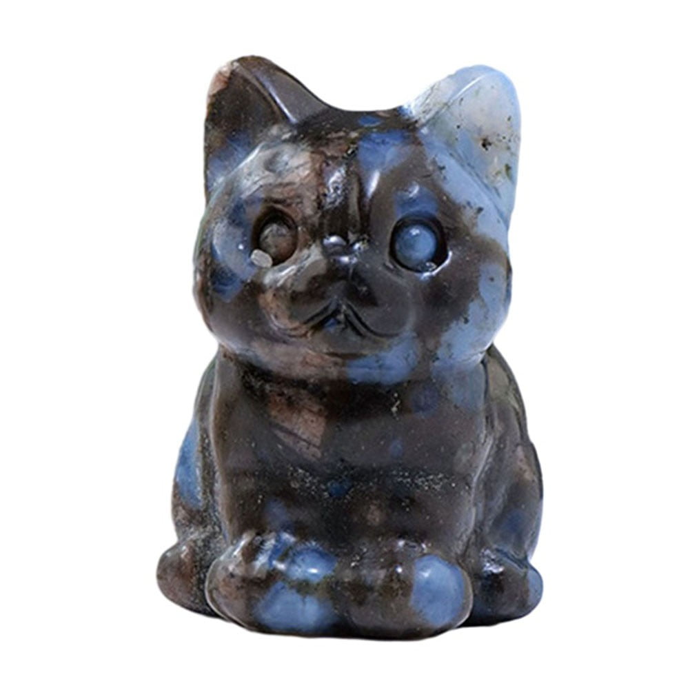 Lierteer Cat Decor Cat Crystal Figurines Gift for Women Lucky Cute Cat ...