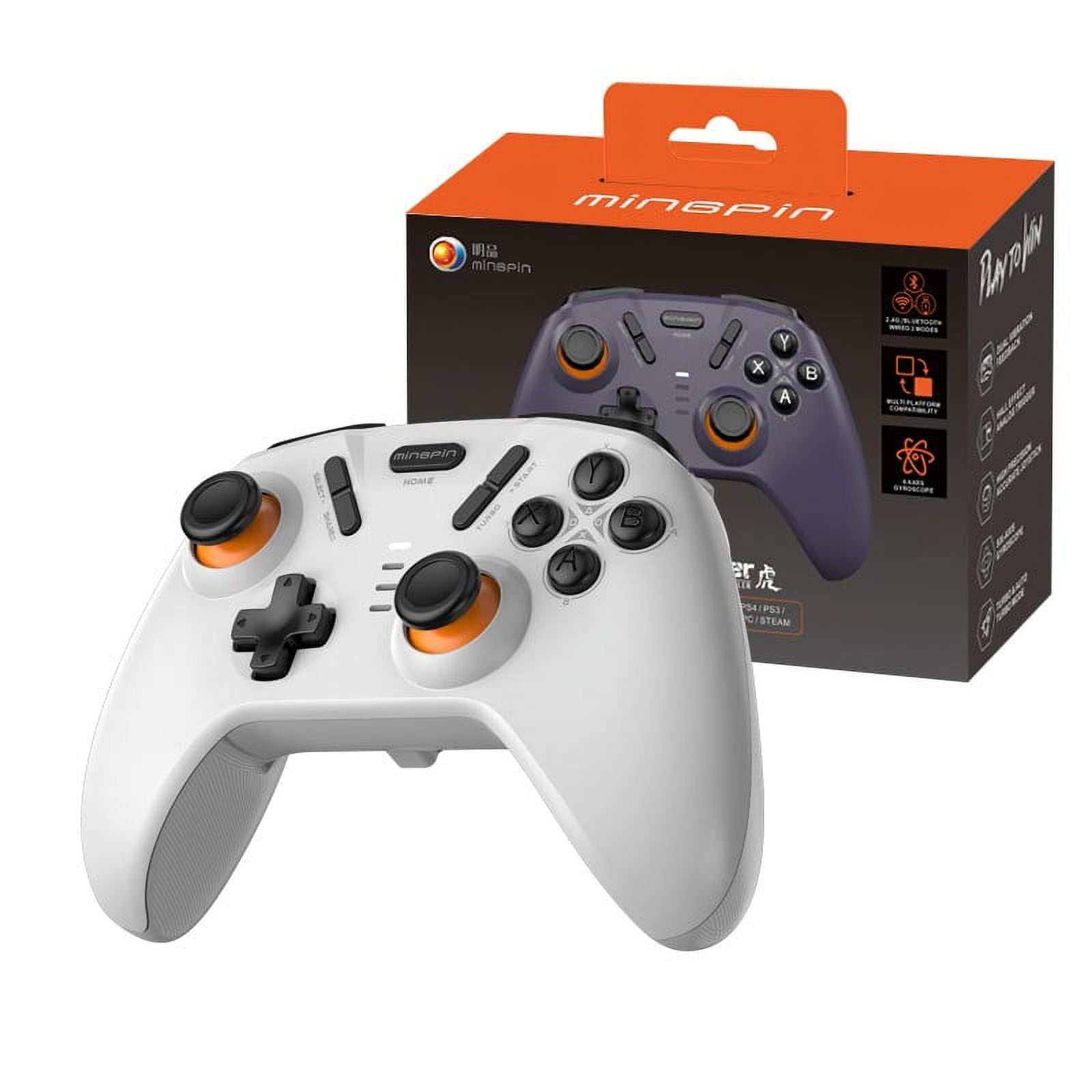 Lierteer Controller Wireless Gamepad with Hall Effect Joystick White ...