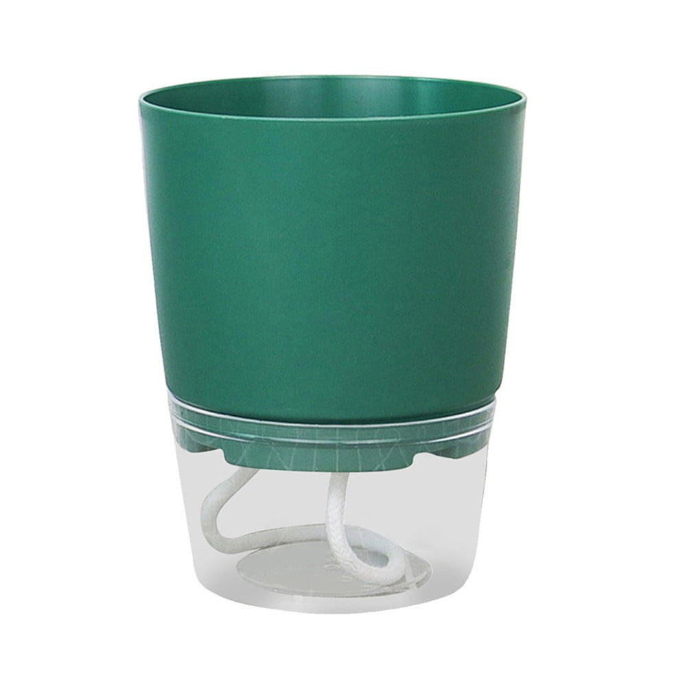 Lierteer Double Layer Self Watering Flower Pot with Rope Injection Port ...