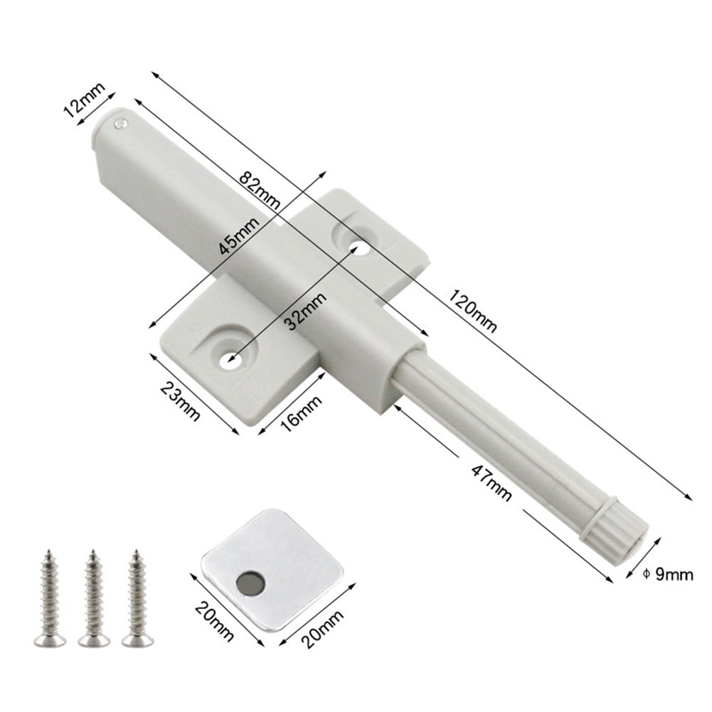 Lierteer Drawer Door Cabinet Push to Open Door Catch Magnetic Tip Latch ...