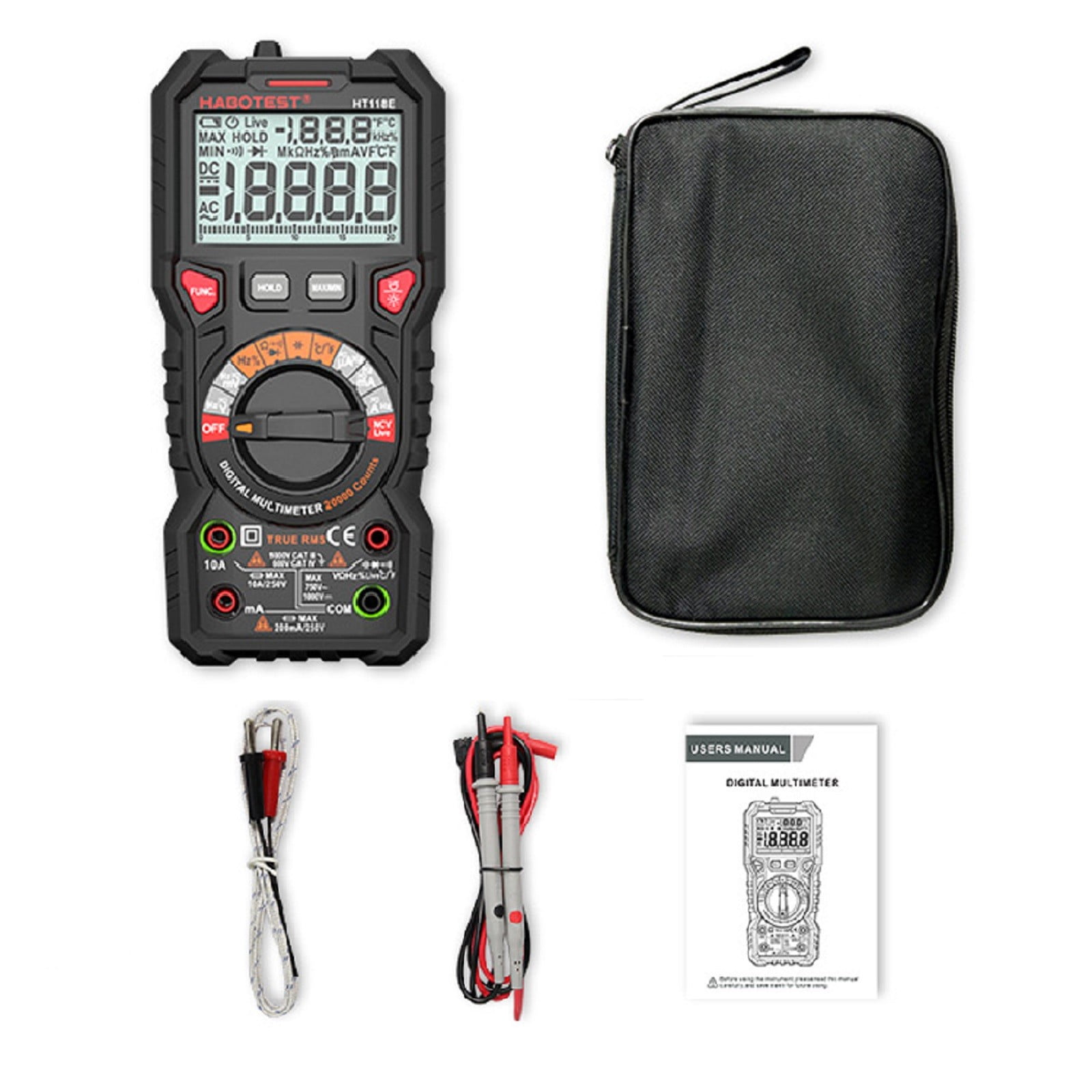 Lierteer HT118E 20000 Counts Multi-function Multimeter Digital, Current ...