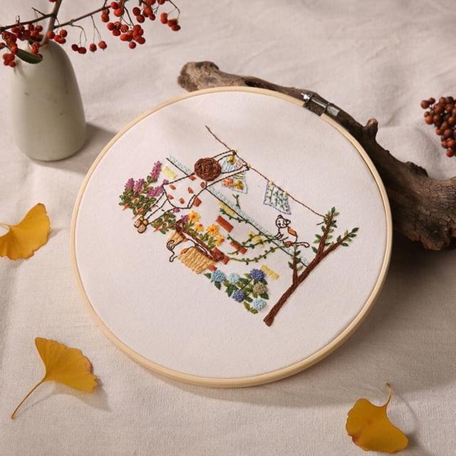 Lierteer Handmade Sewing Craft Needlework Set with Fine Cotton Canvas ...