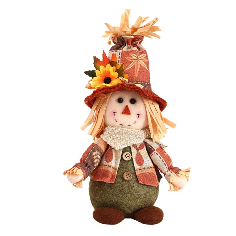 Lierteer Harvest Season Scarecrow Doll Handmade Sitting Scarecrow Dolls ...