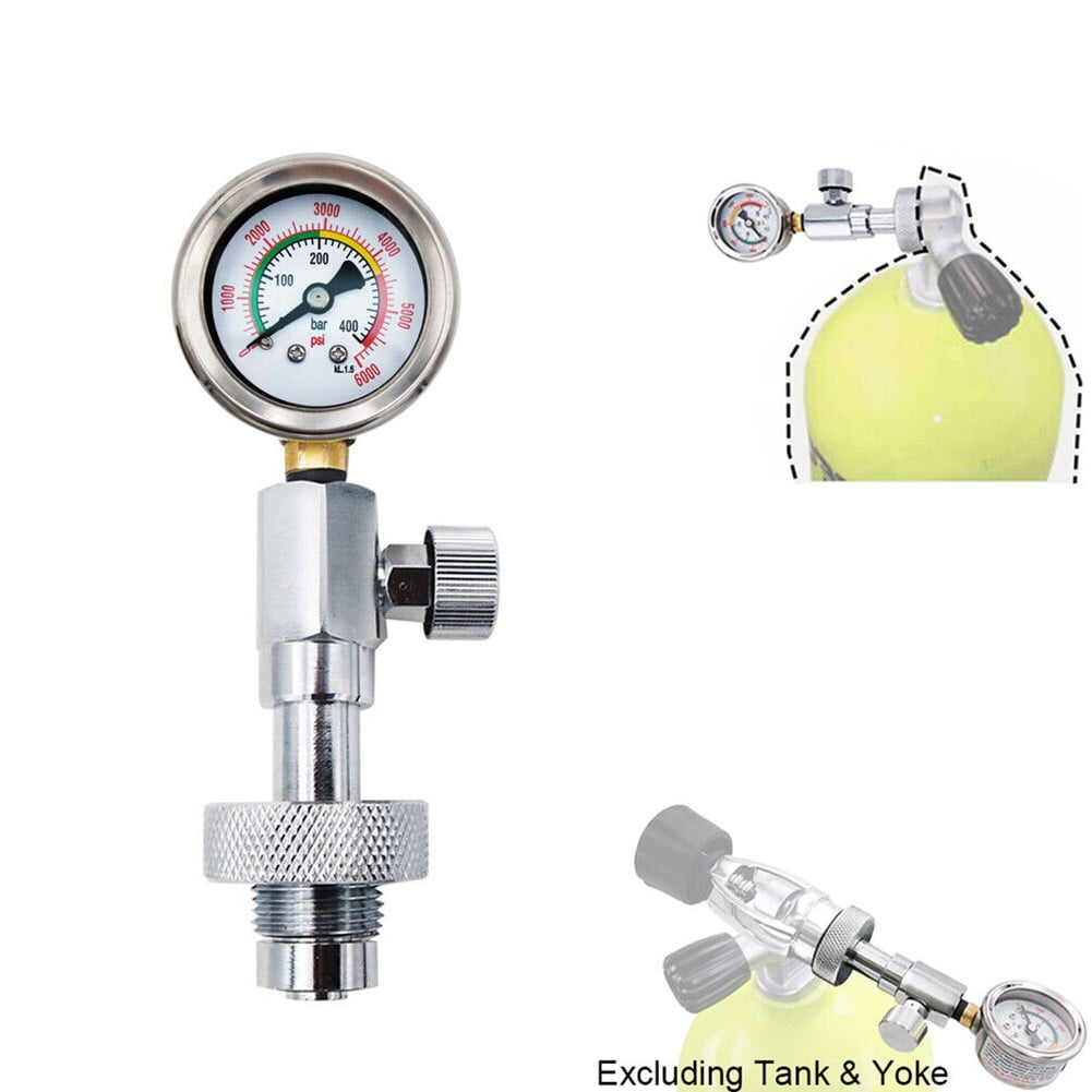 Lierteer High Pressure DIN Scuba Dive Cylinder Tank Gauge 400Bar w ...